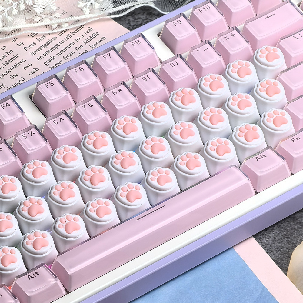 Cat Paw Keycap Rosa Criativo Super Fofo Desenho Animado Corgi Butt ...