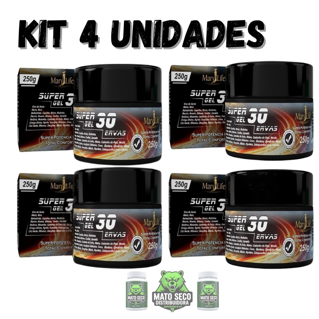Kit 4x Super Gel Massageador 30 Ervas Gelo Quente - Mary Life | Shopee ...