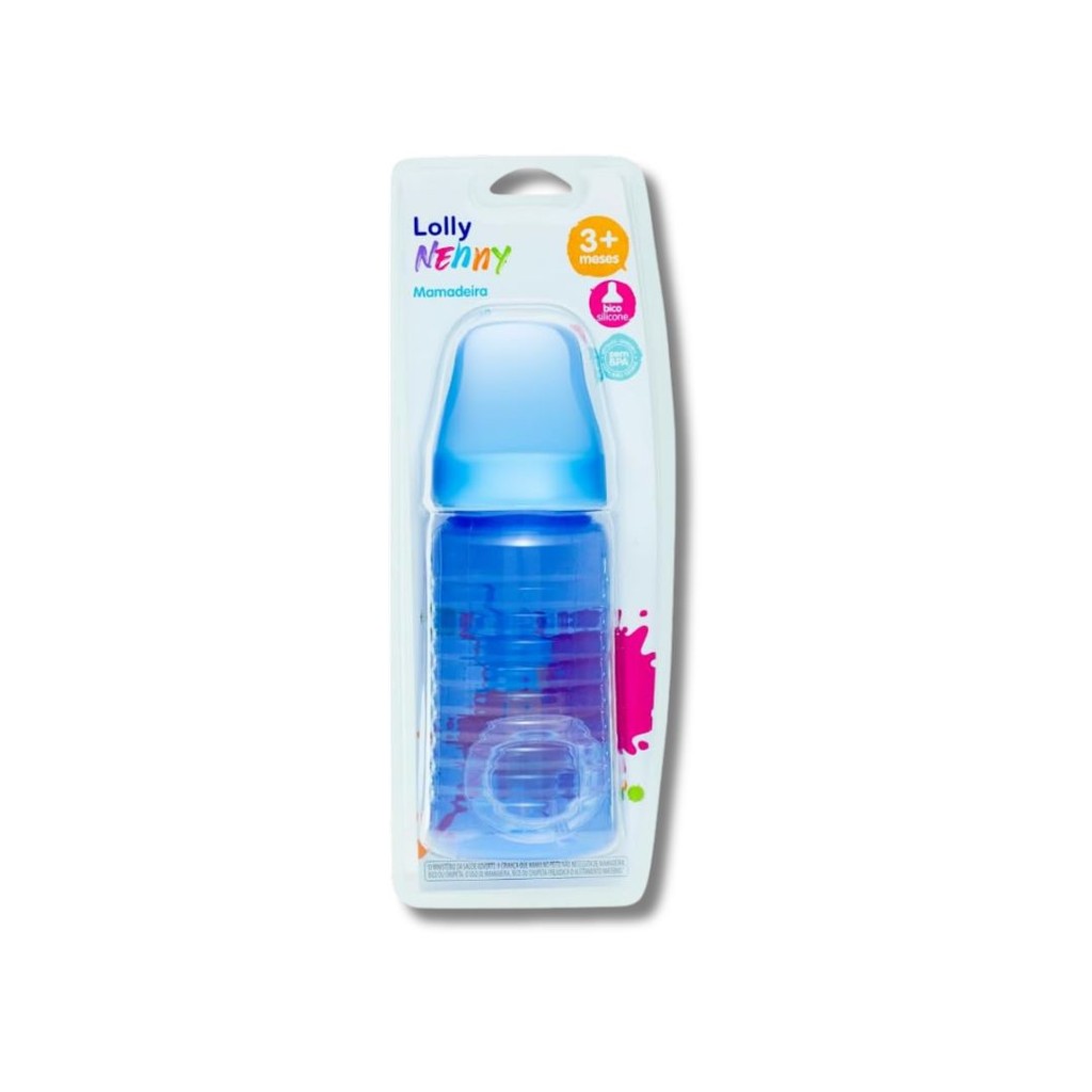 Mamadeira Big Clean R Azul Lolly 340ml | Shopee Brasil