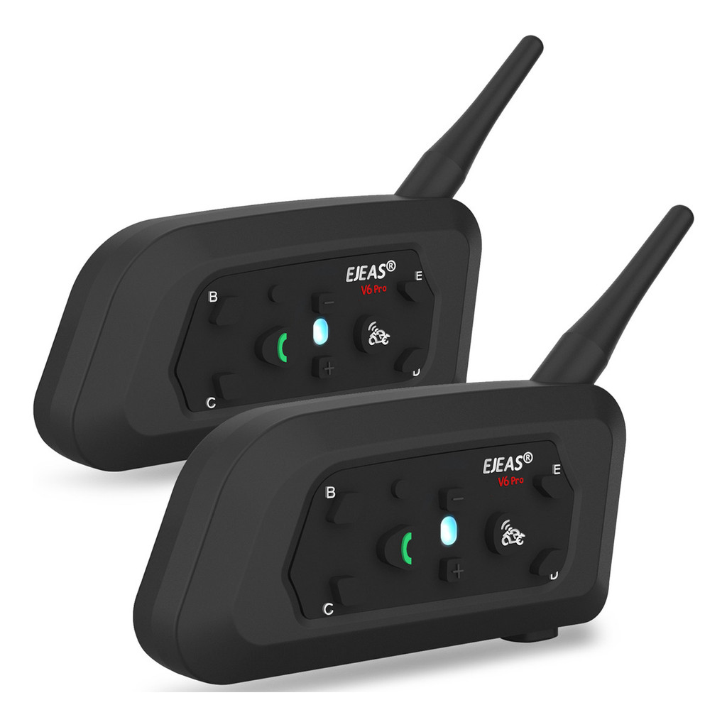 Par De Intercomunicador Capacete Moto Bluetooth Ejeas V6 Pro | Shopee ...