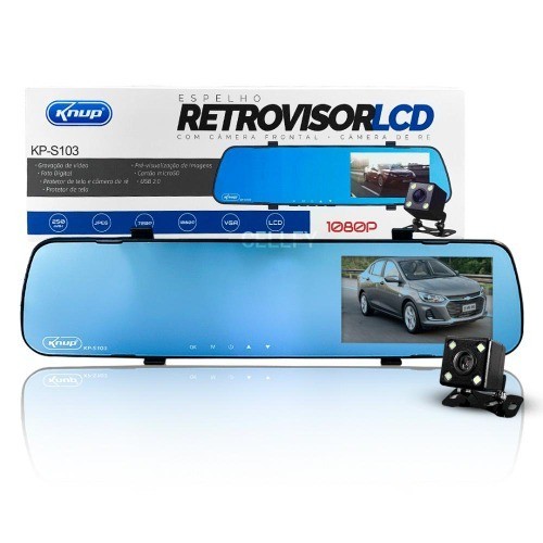Câmera Espelho Retrovisor para Frente e Trás Ré/Frontal 1080p ...