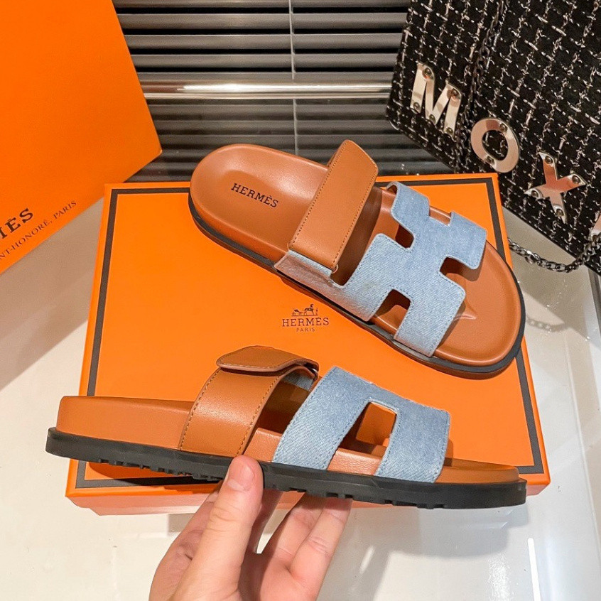 HERMES 2024 Novos chinelos femininos sapatos casuais simples e ...