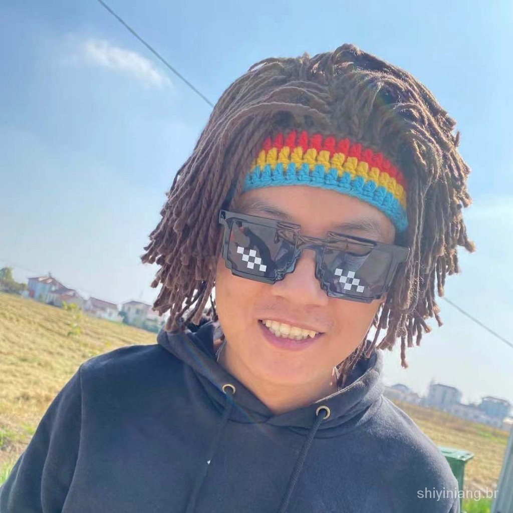 Peruca De Lã Cap Reggae Dreadlocks Europeu e Americano Quente De Malha ...