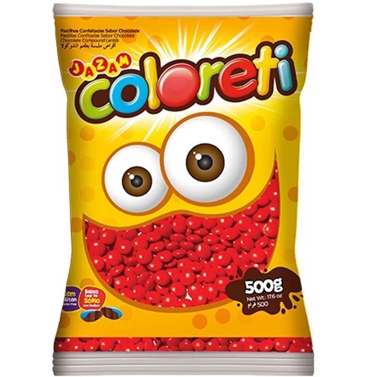 Confeito Coloreti Vermelho 300g Jazam | Shopee Brasil