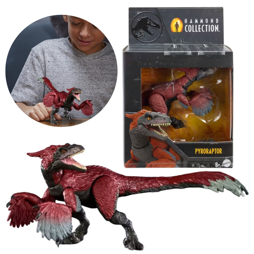 Boneco Jurassic World Hammond Collection Pyroraptor Dinossauro - Mattel ...
