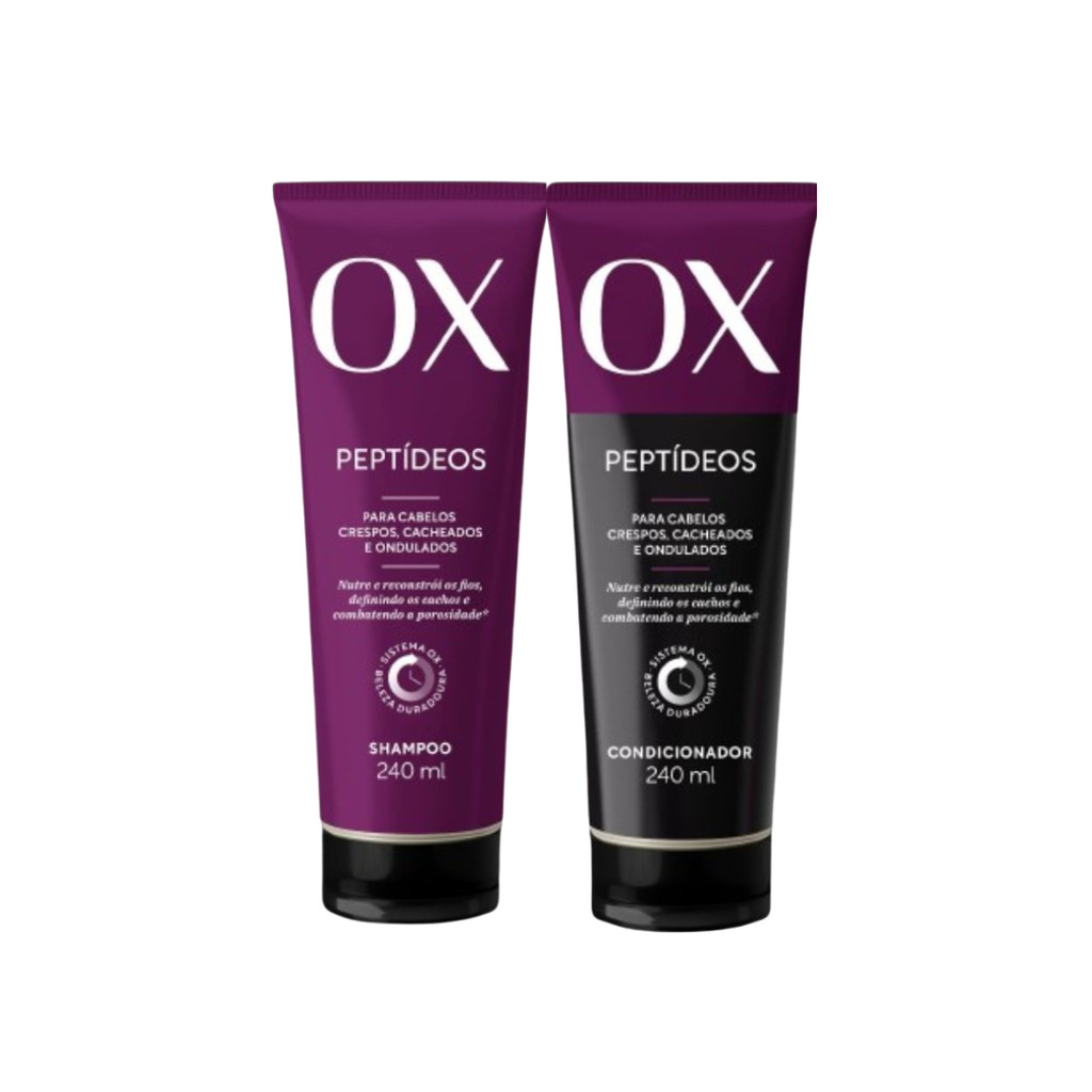 Kit OX Peptídeos Shampoo e Condicionador 240ml Cada | Shopee Brasil