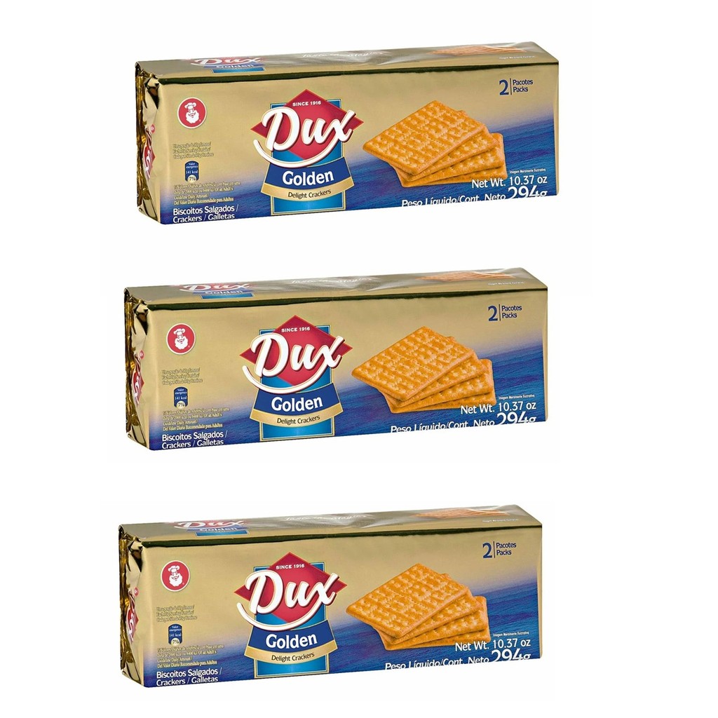 Kit 03 Biscoitos Original Crackers Golden Dux 294g cada | Shopee Brasil