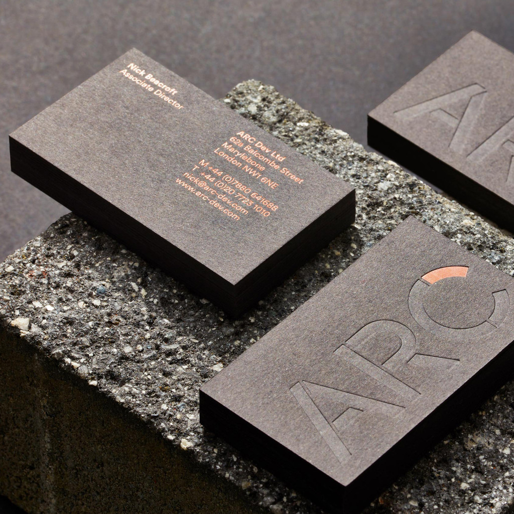 Cartão personalizado Cartão de visita 600gsm cinza castanha cartão de visita de alta qualidade ...