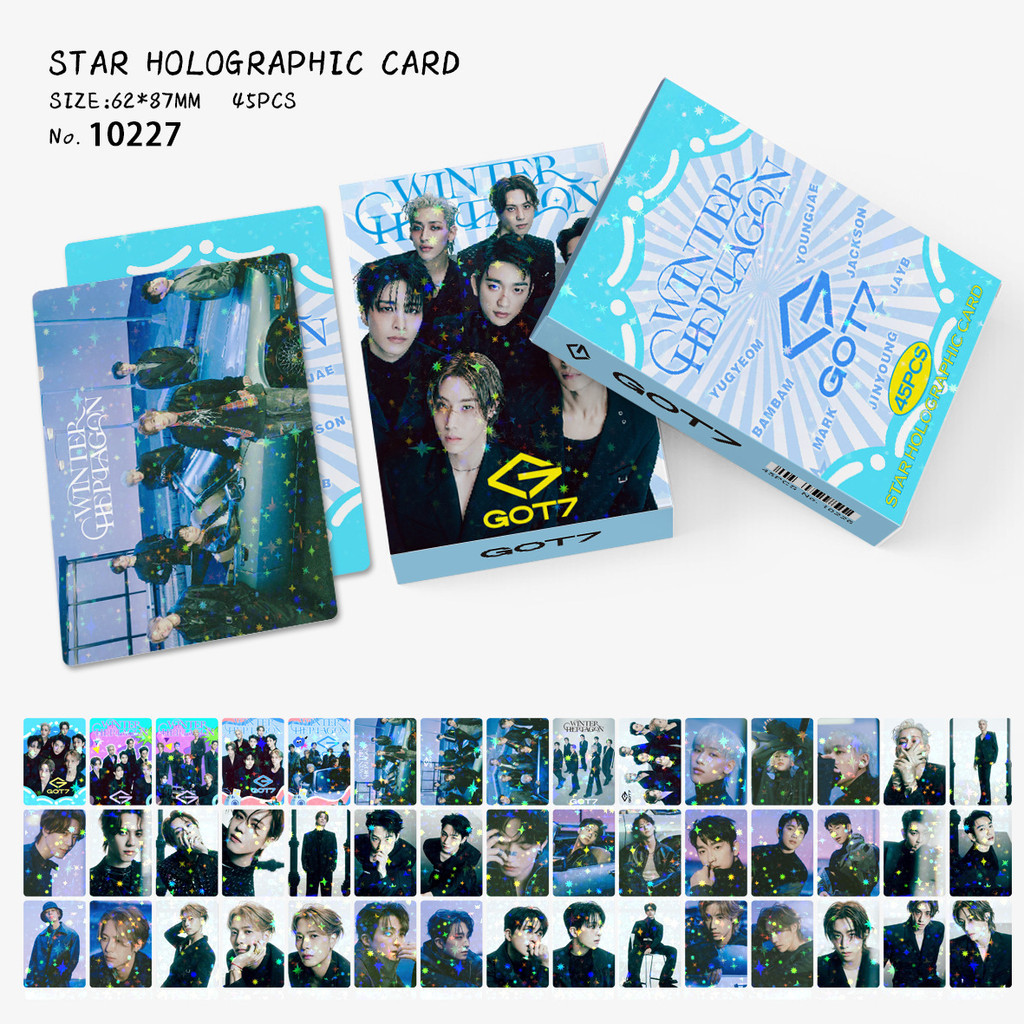 45pcs GOT7 Inverno HEPTAGON Bangsaen Fight Club NJ Photocards Dezessete BabyMonster NCT127 IVE ...