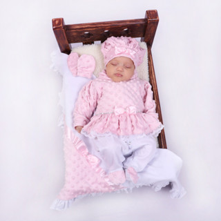 Saída de Maternidade Menina Aconchego Sofia Soft Rosa | Shopee Brasil