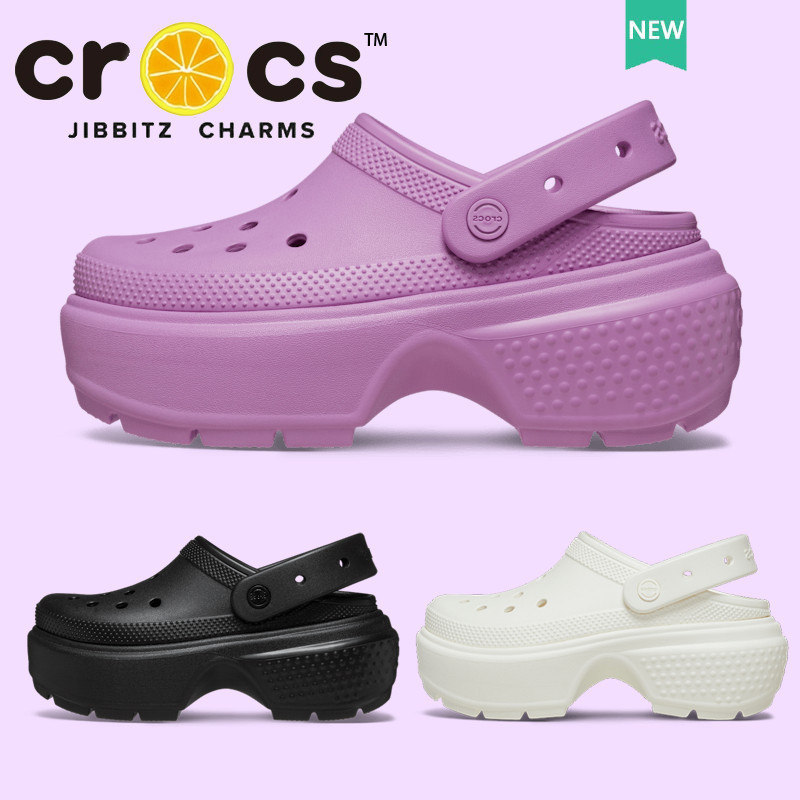 Crocs stomp Entupir Mulheres Plataforma Sapatos De Praia Moda ...