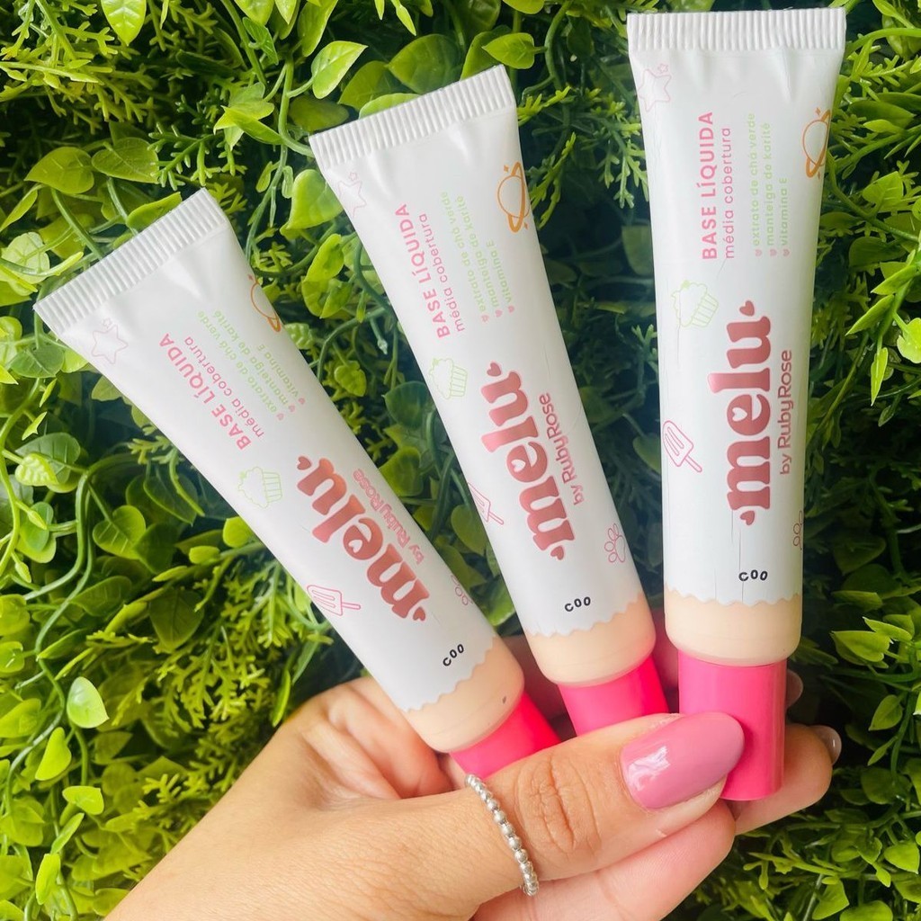 Base Líquida Média Cobertura C00 Melu Ruby Rose | 25g | Shopee Brasil