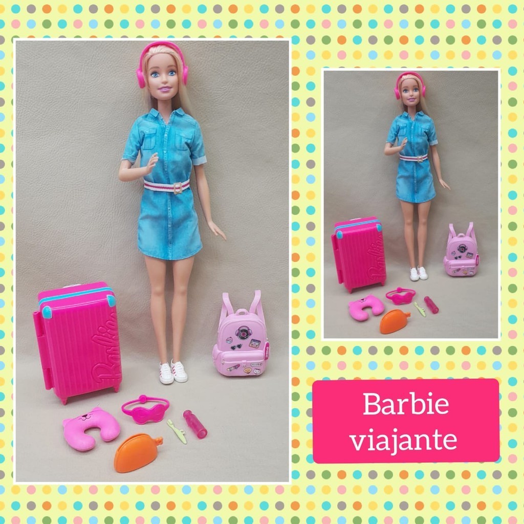 Boneca Barbie Viajante | Shopee Brasil