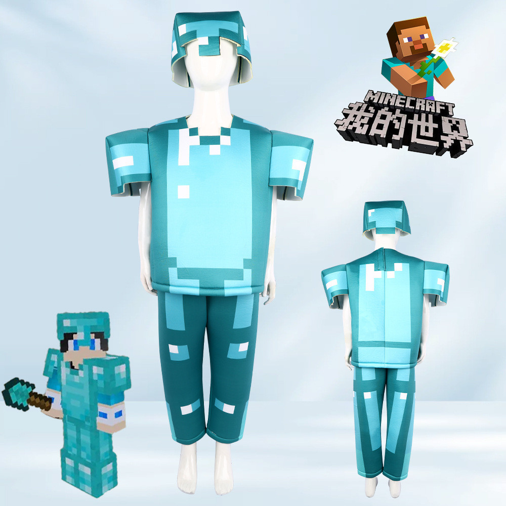Jogo de minecraft de Halloween Diamond Armor cosplay Jogo do mesmo ...