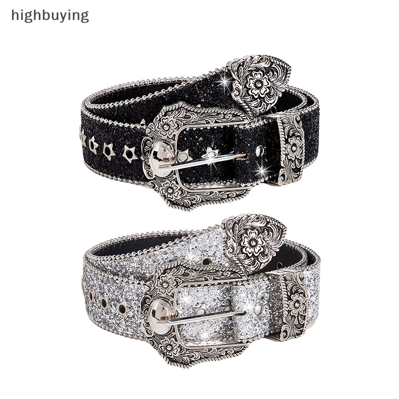 [highbuying] Personalidade Gótica Strass Cintos Para Mulheres Menina ...