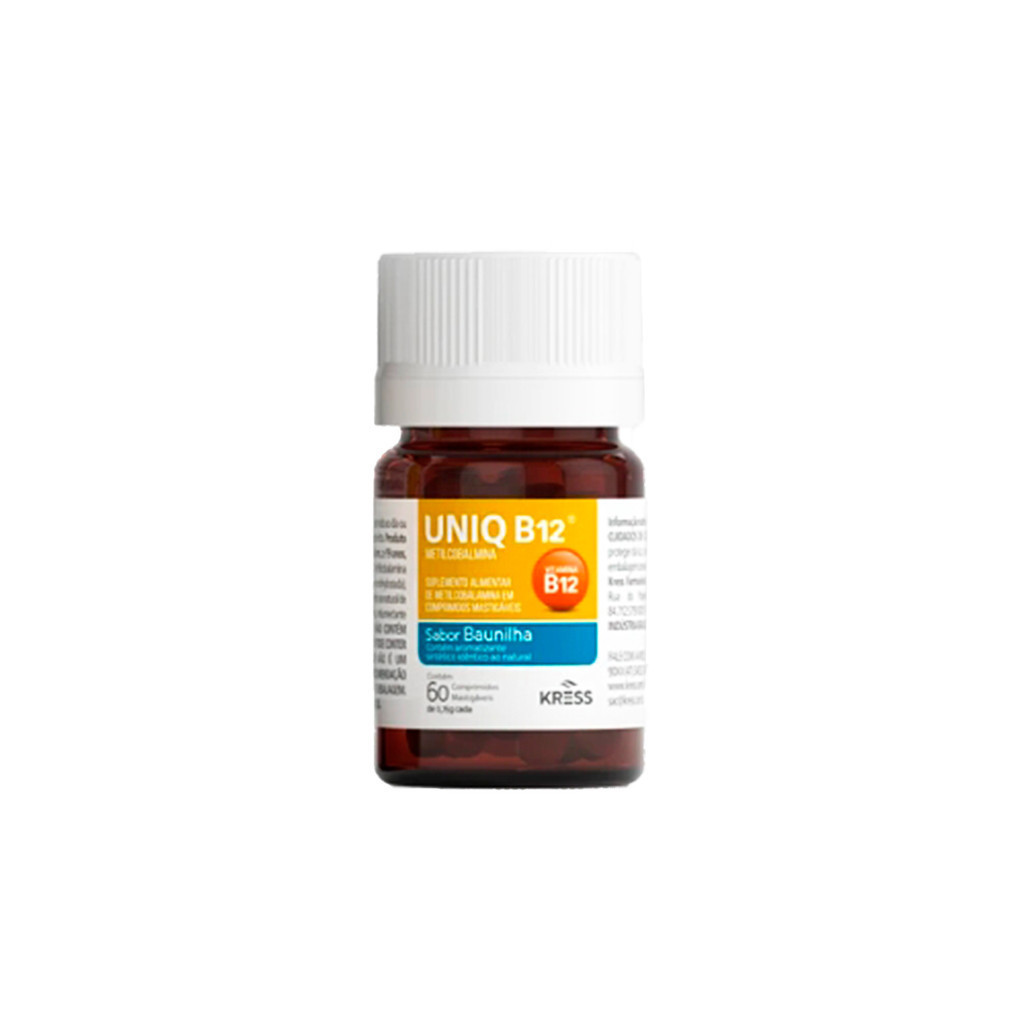 UNIQ B12 MASTIGAVEL C/ 60 - SUPLEMENTO DE VITAMINA B12 | Shopee Brasil