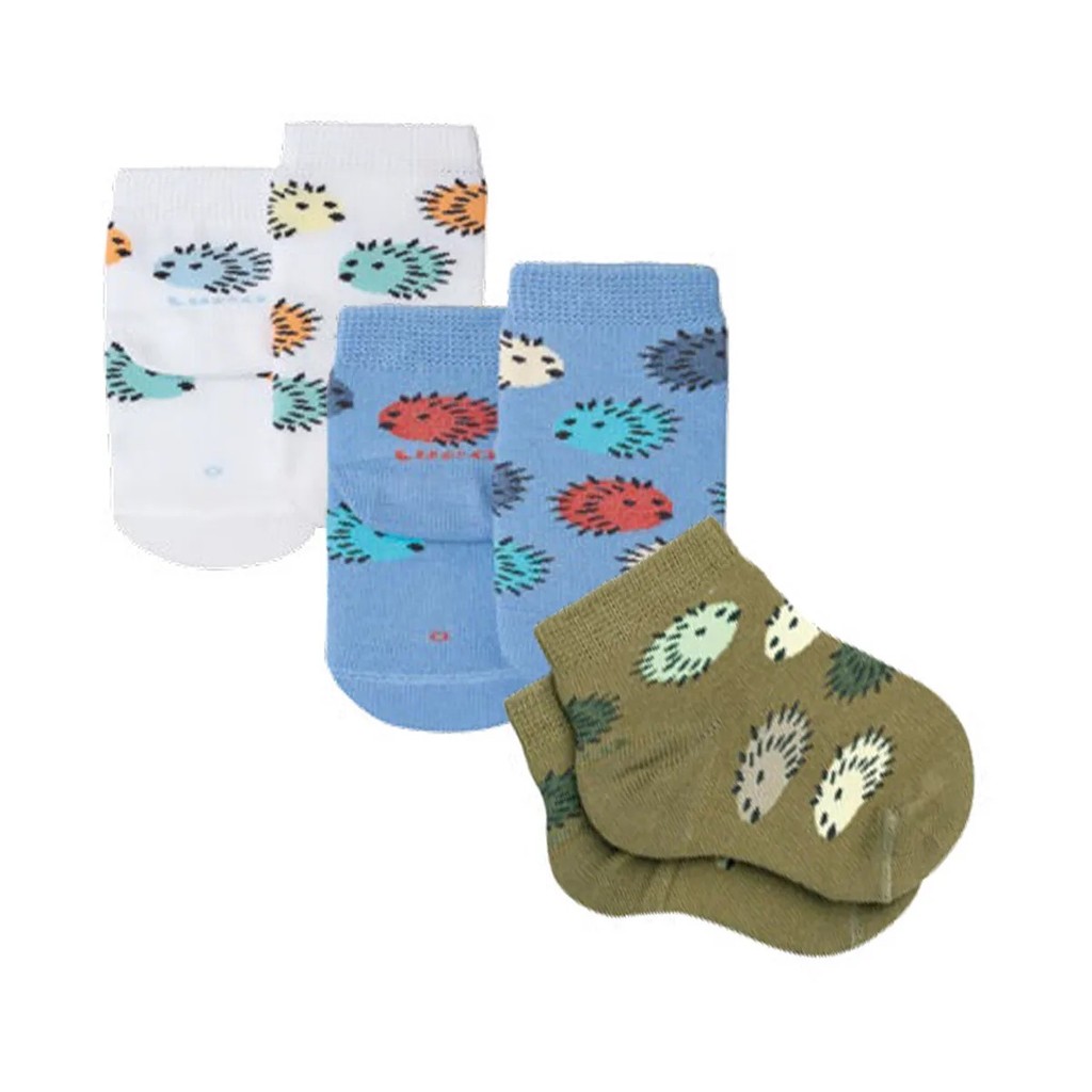 Kit com 3 pares de Meia bebê menino Lupo | Shopee Brasil