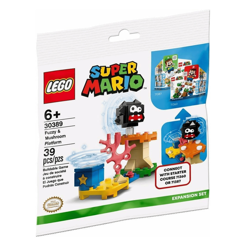 Lego Super Mario - Fuzzy & Mushroom Platform - 30389 | Shopee Brasil