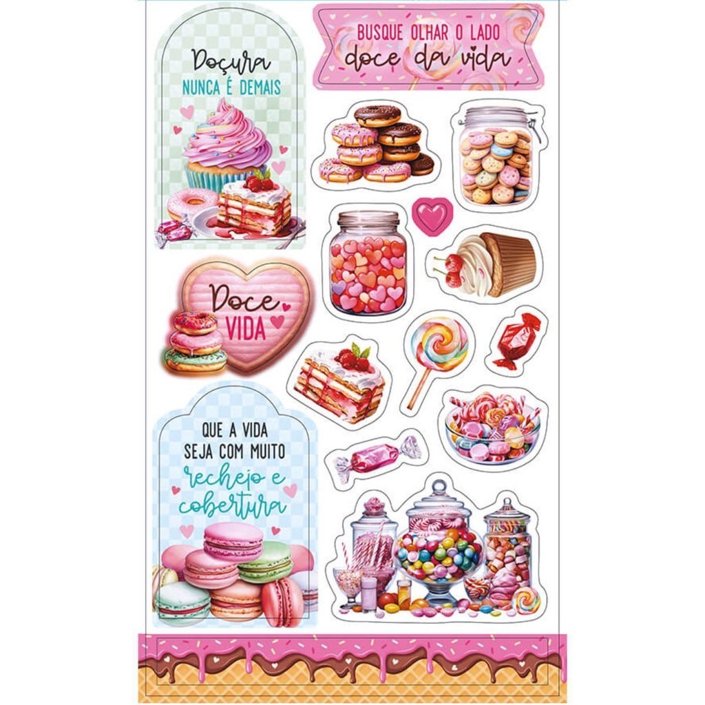 ADL3-033 Adesivo com Recorte Coleção Dia Feliz - Litoarte | Shopee Brasil