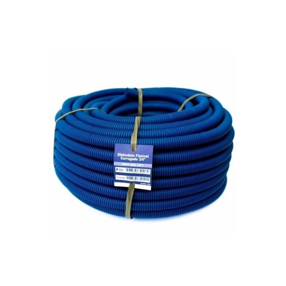 Eletroduto Corrugado (Conduite) Azul 1" - 25m Extra Forte | Shopee Brasil