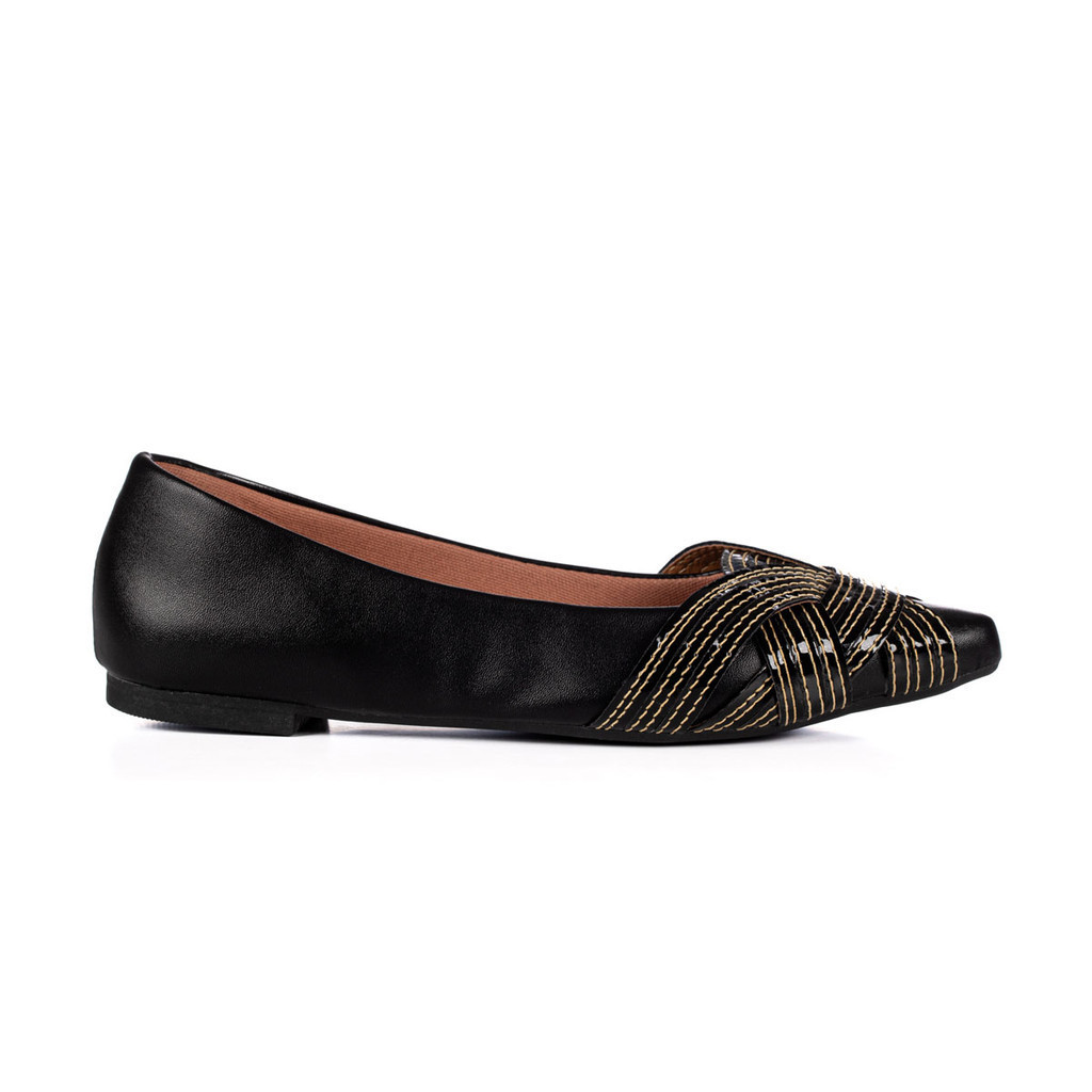 Sapatilha Moda Feminina JJOJO Alice Bico Fino Espuma no Calcanhar ...