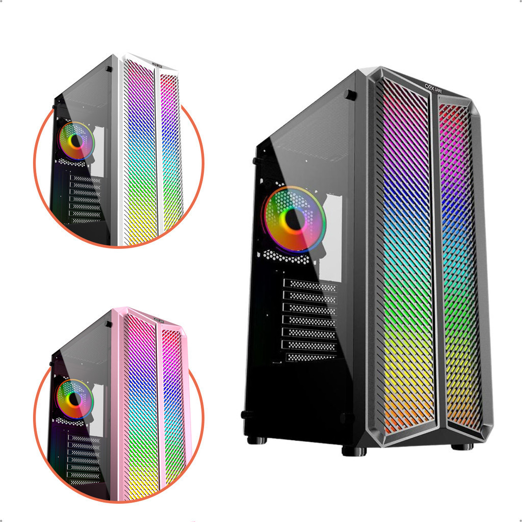 Gabinete Gamer Oex Game Haven GH300 Full Tower RGB Tipo ATX | Shopee Brasil