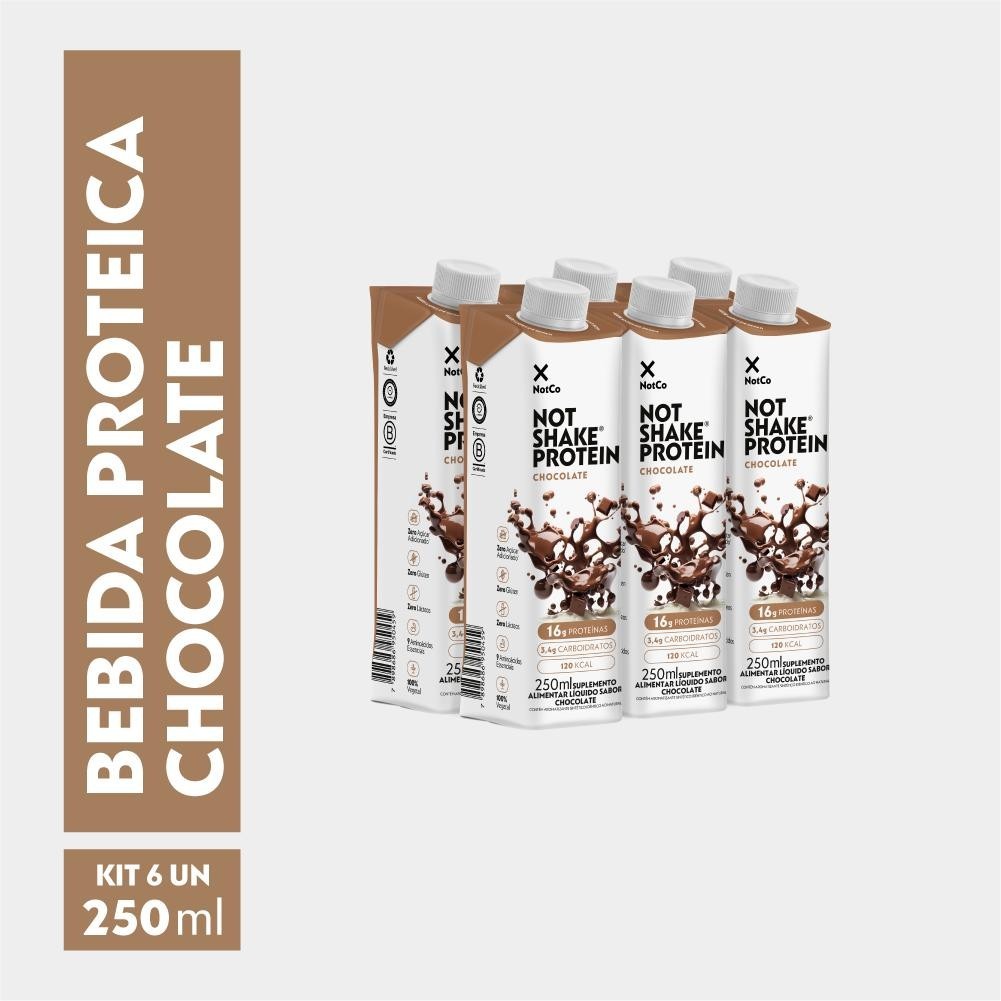 Kit 6x Bebida Proteica NotCo NotShake Protein 16g de Proteina Chocolate 250ml | Shopee Brasil