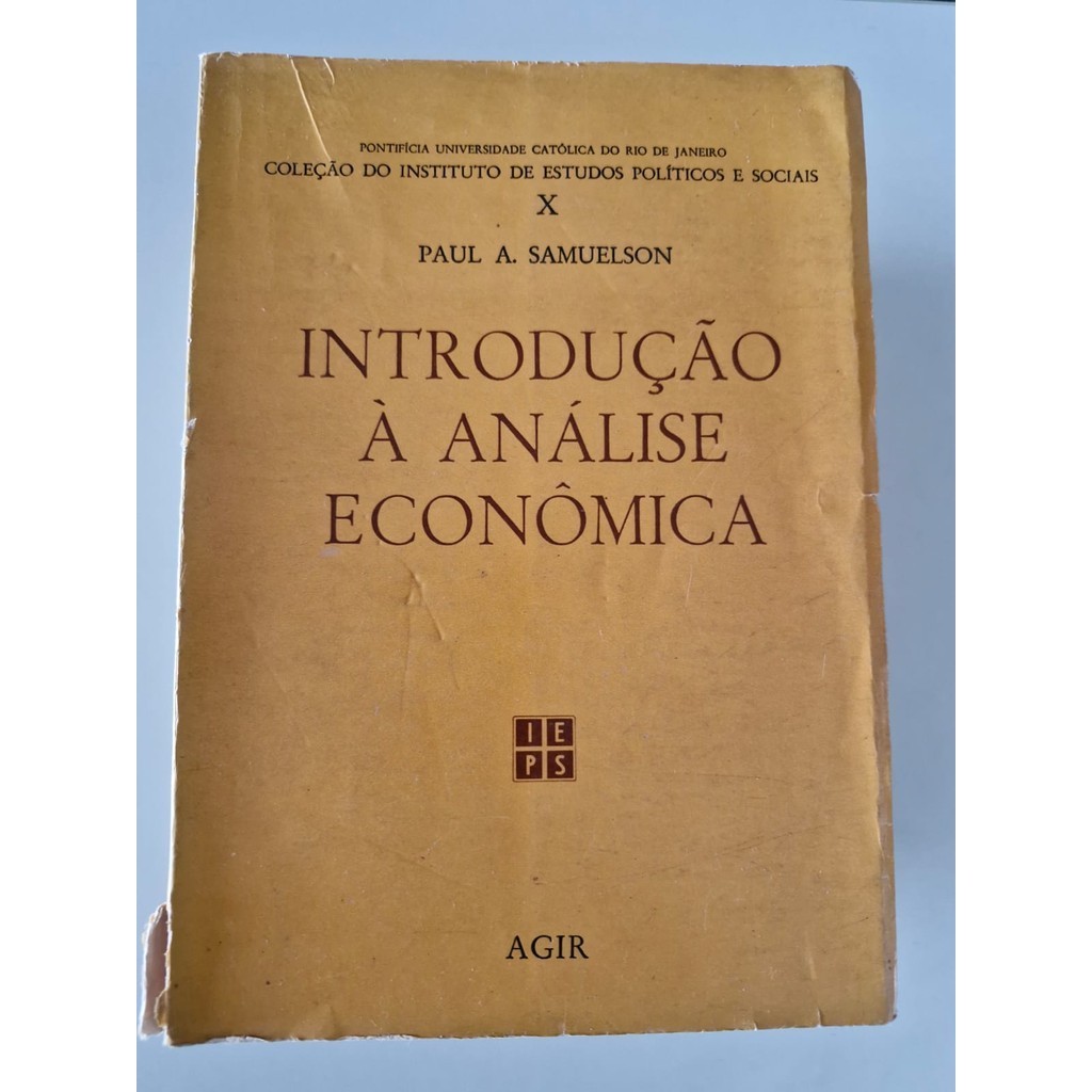 LIVRO, INTRODUÇÃO À ANÁLISE ECONÔMICA, COLEÇÃO DO INSTITUTO DE ESTUDOS ...