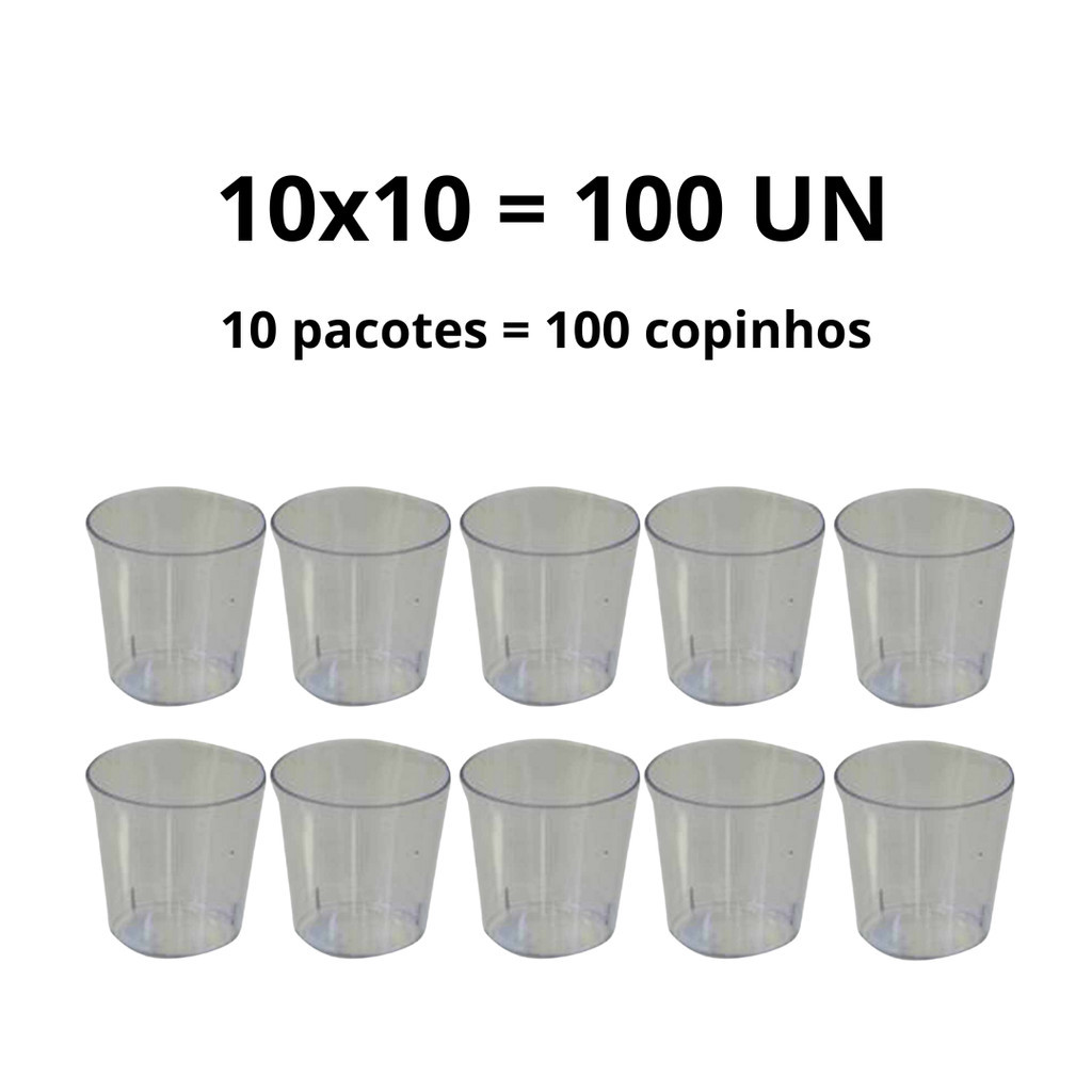 Kit 100 Copinho Descartável Mini Copo Para Docinho Brigadeiro Beijinho ...
