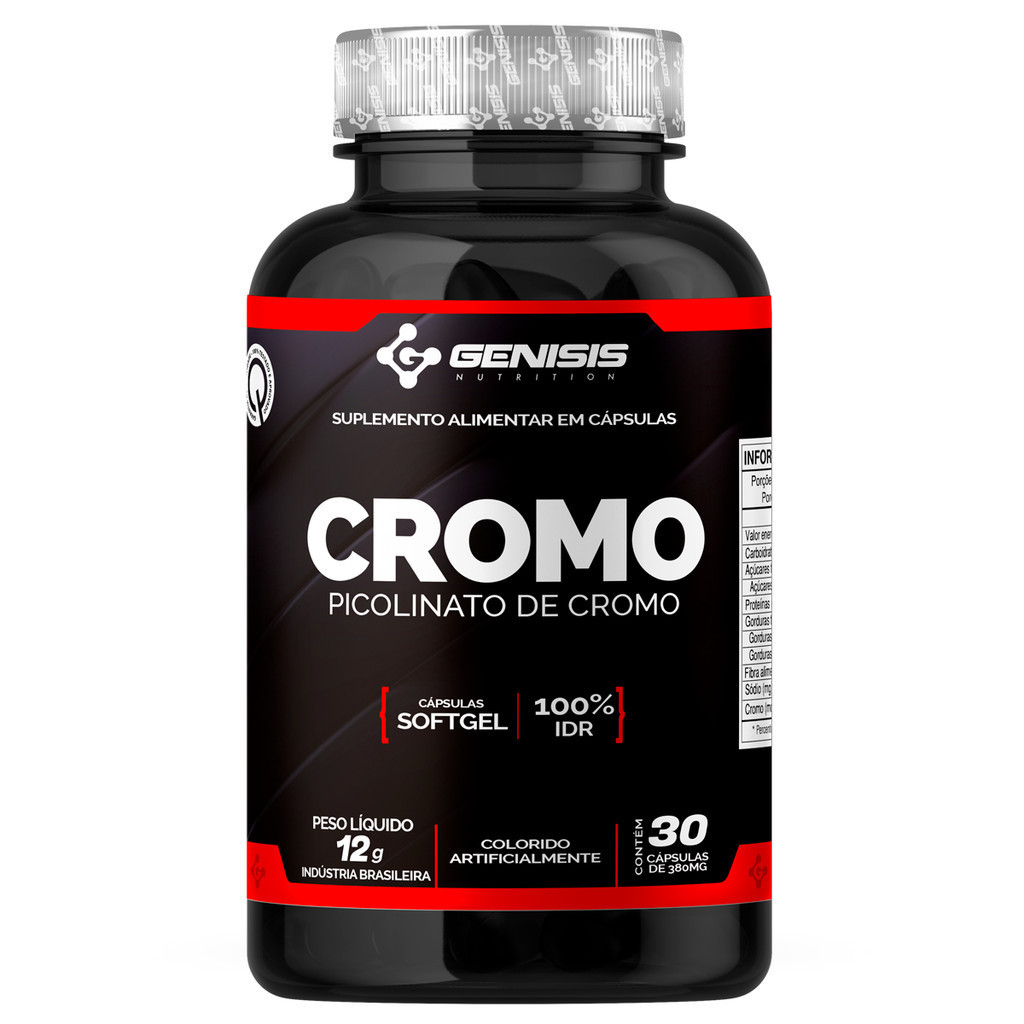 Picolinato De Cromo 380mg Puro Cromo Picolinato - Genisis Nutrition ...