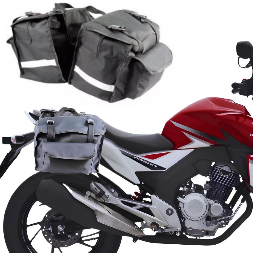 Alforges Para Motos UNIVERSAL 40 LITROS PARA MOTOS | Shopee Brasil