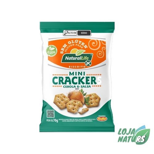 Biscoito Mini Crackers Cebola e Salsa Sem Glúten Vegano 70g - Natural ...
