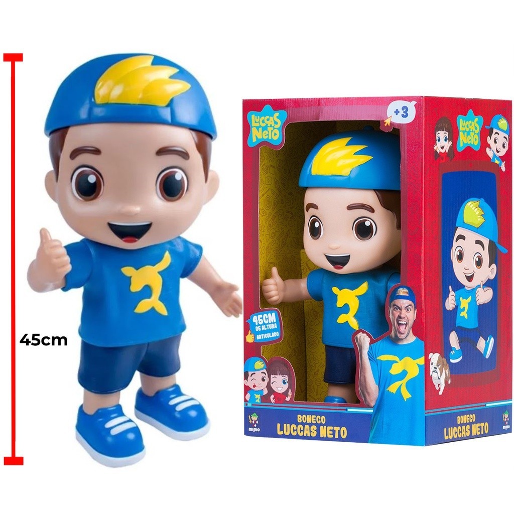 Boneco Lucas Neto Gigante 45cm Articulado - Licenciado (ORIGINAL ...