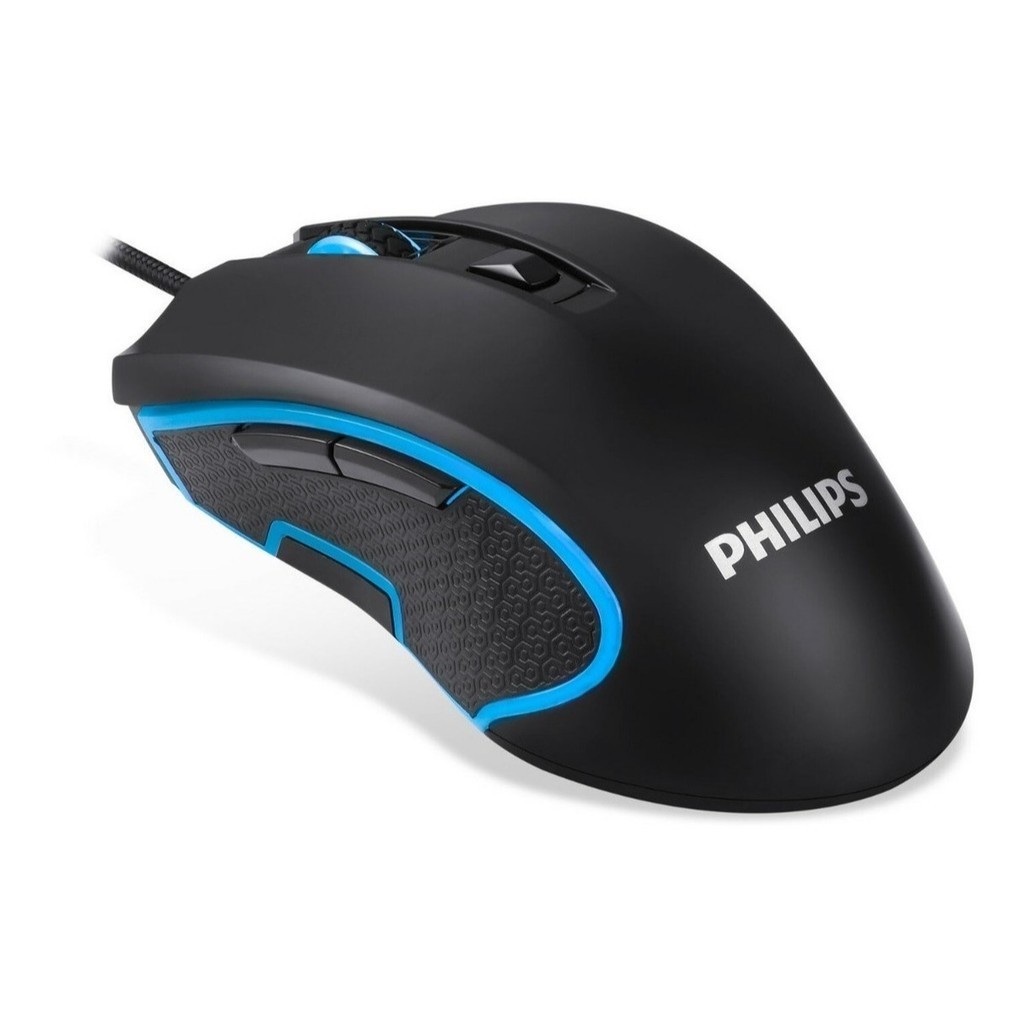 Mouse Gamer Philips Laser Usb Óptico Pc 6400 Dpi Momentum | Shopee Brasil