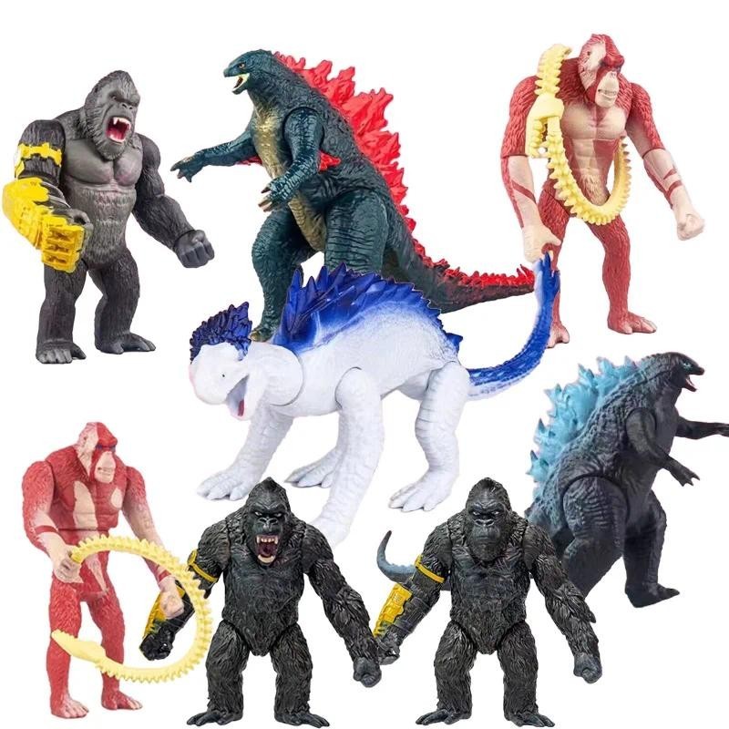 18CM Godzilla Wars King Kong 2 Figura Gorilla Scar Lizard Ação Doll ...