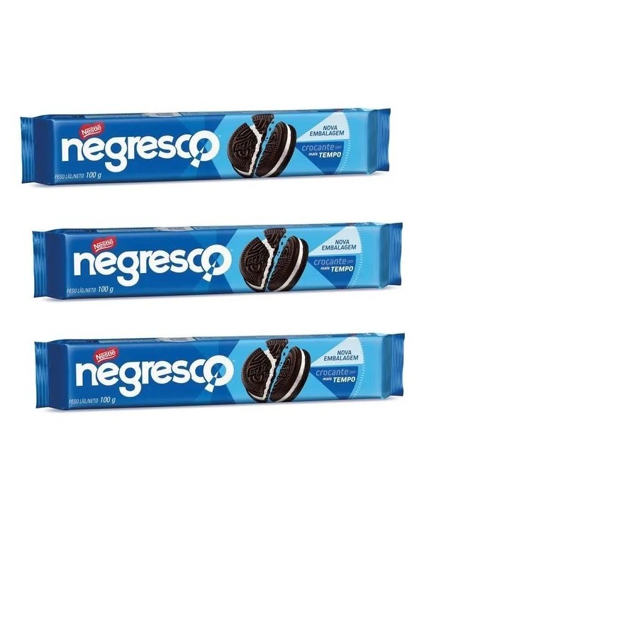 Kit 10 Pacotes Biscoito Negresco Recheado Nestle 90g Tradicional ...