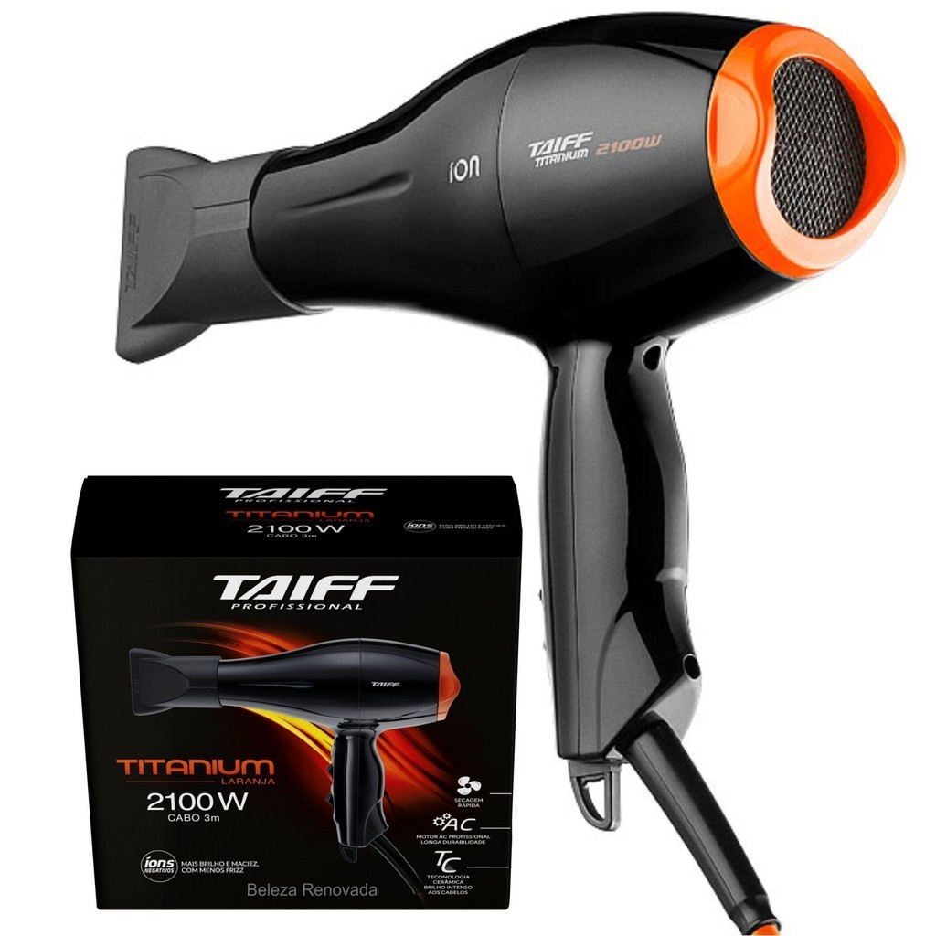 Secador Titanium Taiff 2100W-127V - Pink/Laranja | Shopee Brasil