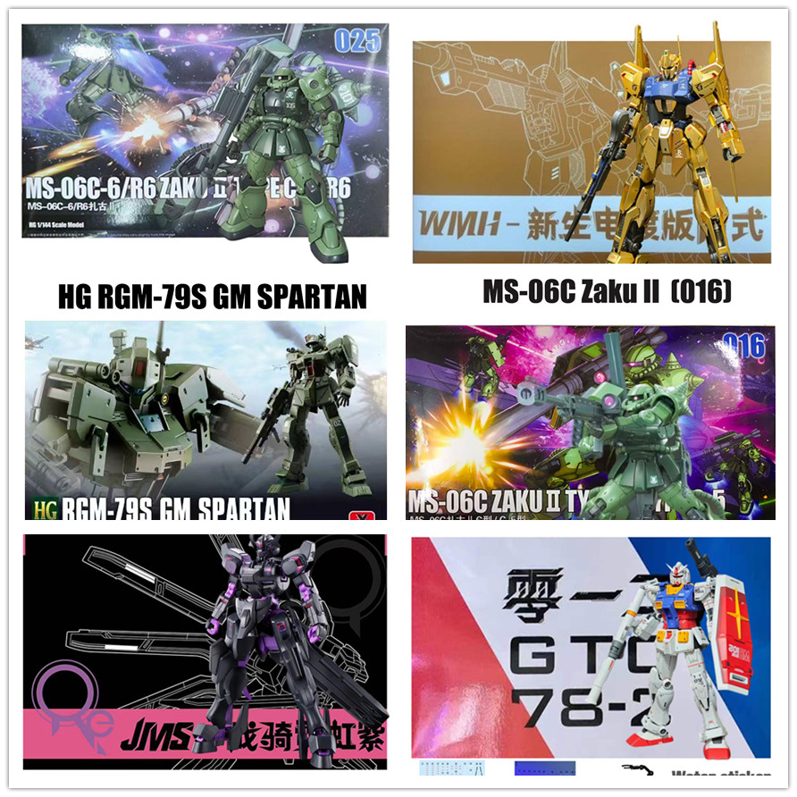 Novo MS-06C Zaku II 016 Gundam HG GM Spartan Char Phycho RX-78-2 Além Da Montagem Global Hyaku ...