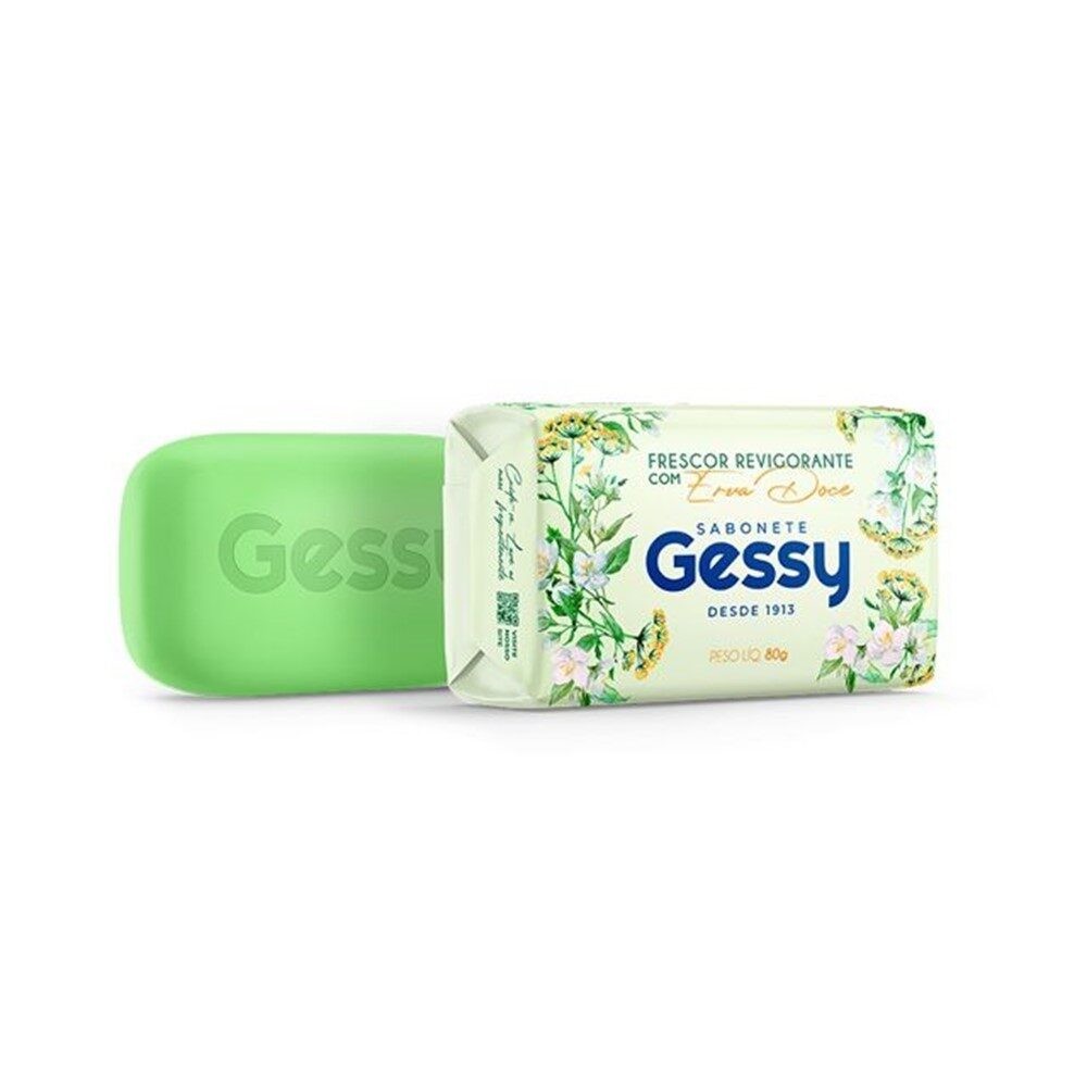 Kit 4 Sabonete em Barra Gessy Frescor Revigorante Erva Doce 90g ...