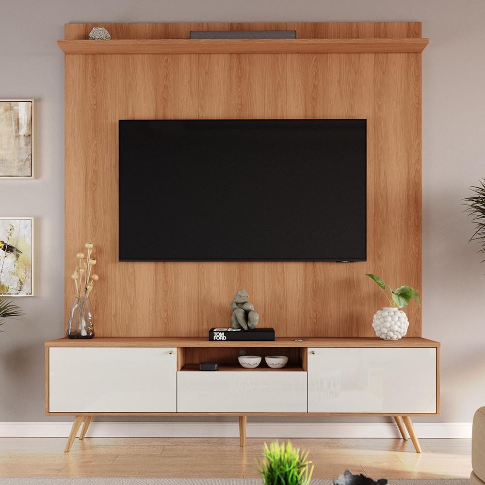 Rack 2 Portas e 1 Gaveta com Painel para TV 70 Polegadas Sevilla 183cm | Shopee Brasil