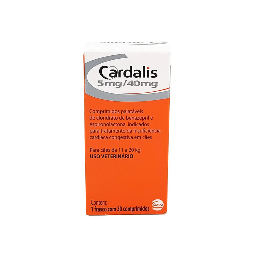 Cardalis 5mg / 40mg Cães 11 a 20kg 30 Comprimidos Ceva | Shopee Brasil