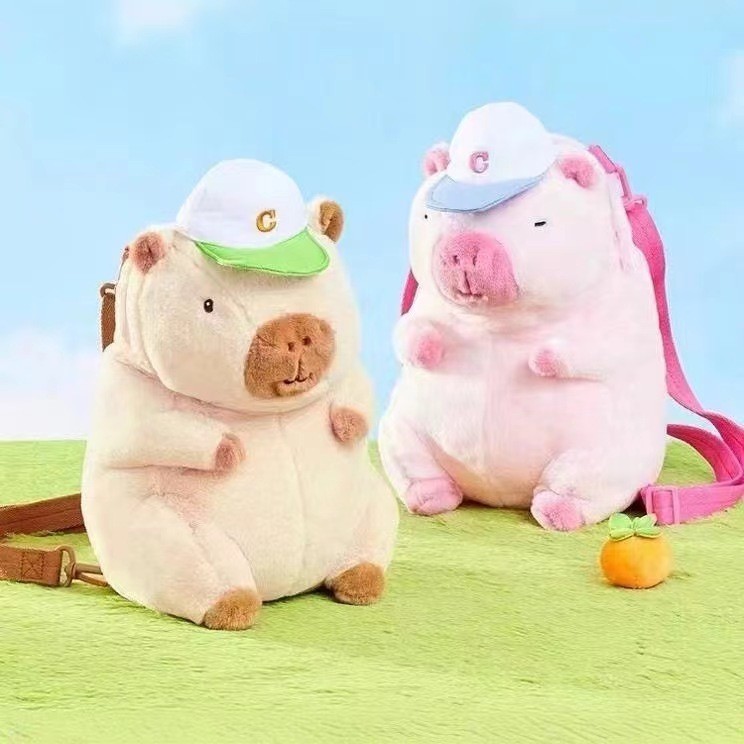 Summer Kapibara Sports Capybara Plush Toy Bag Pink Doll Capybara Girl ...