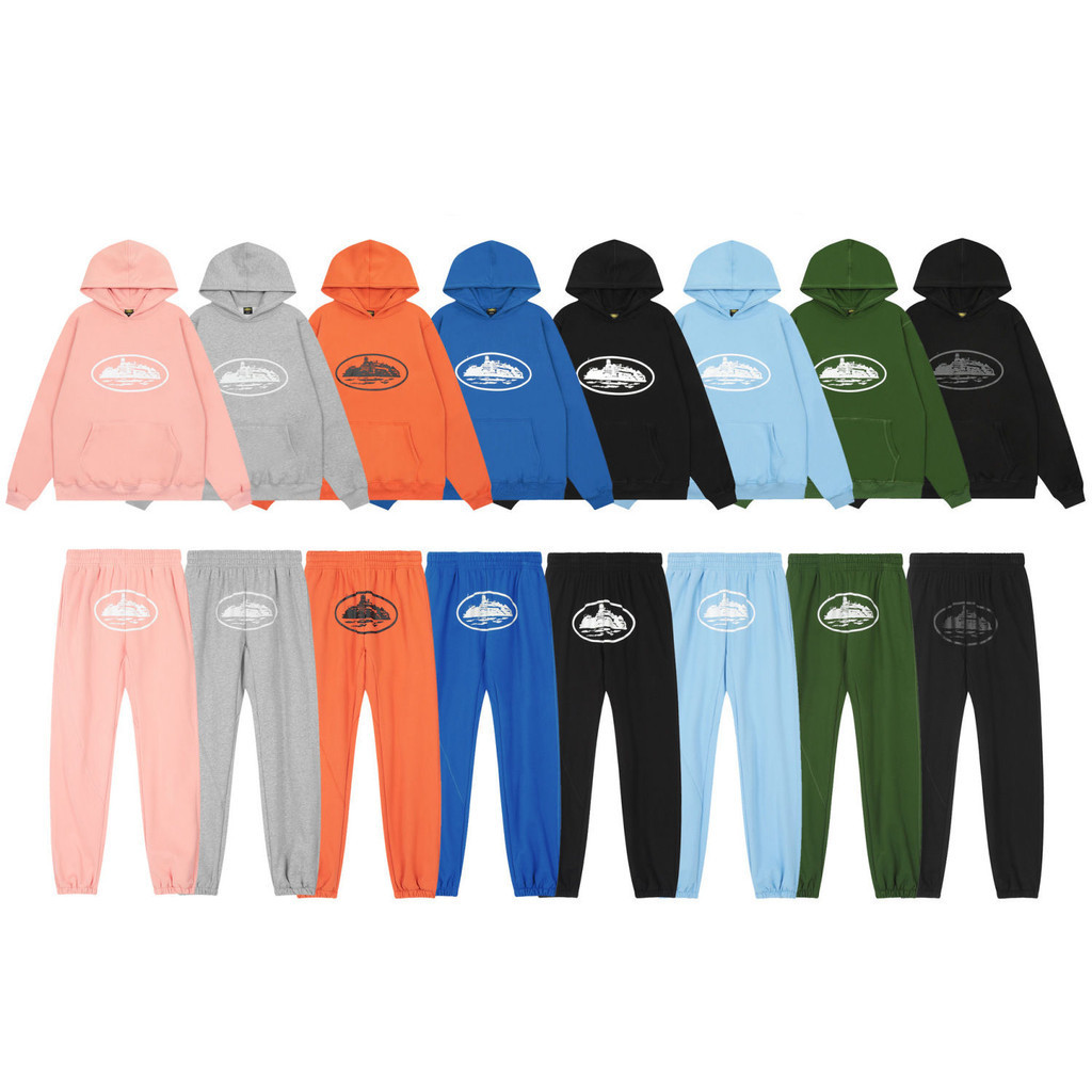 Moda Novo Estilo Corteiz-Conjunto De Moletom Com Capuz ou Calça ...