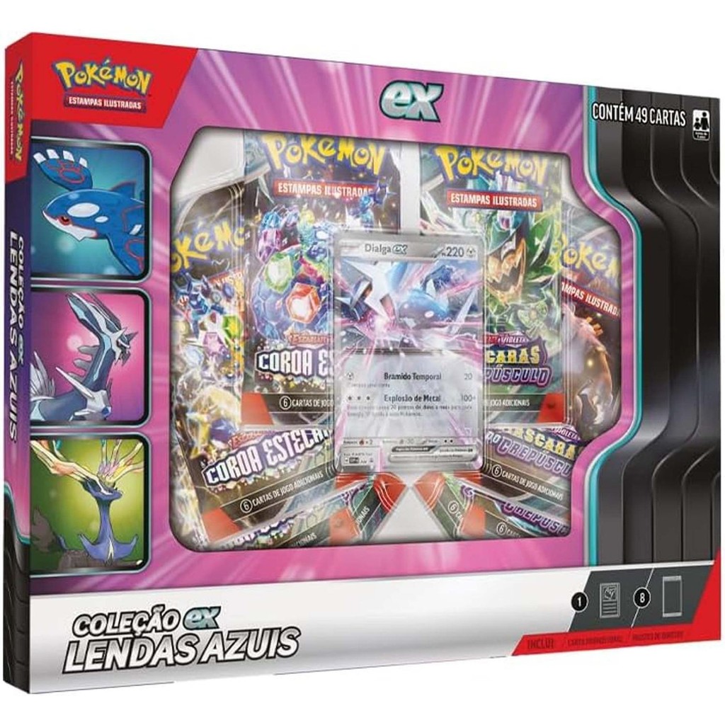 Box Pokémon Coleção Lendas Azuis Dialga EX - Certificado FSC | Shopee ...