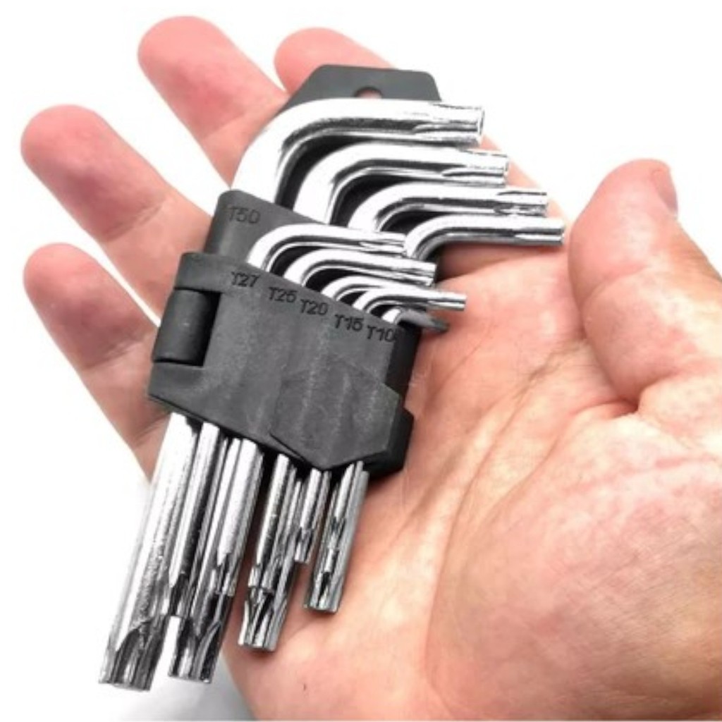 Jogo Chave Torx Torque Tork Curta 9 Pecas T10 -t50 | Shopee Brasil