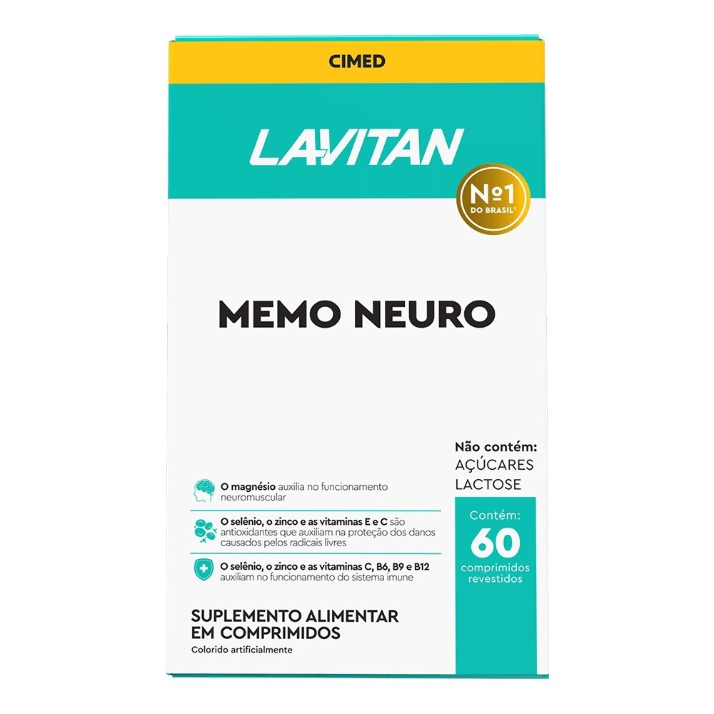 Suplemento Alimentar Memo Neuro 60Cps - Cimed | Shopee Brasil