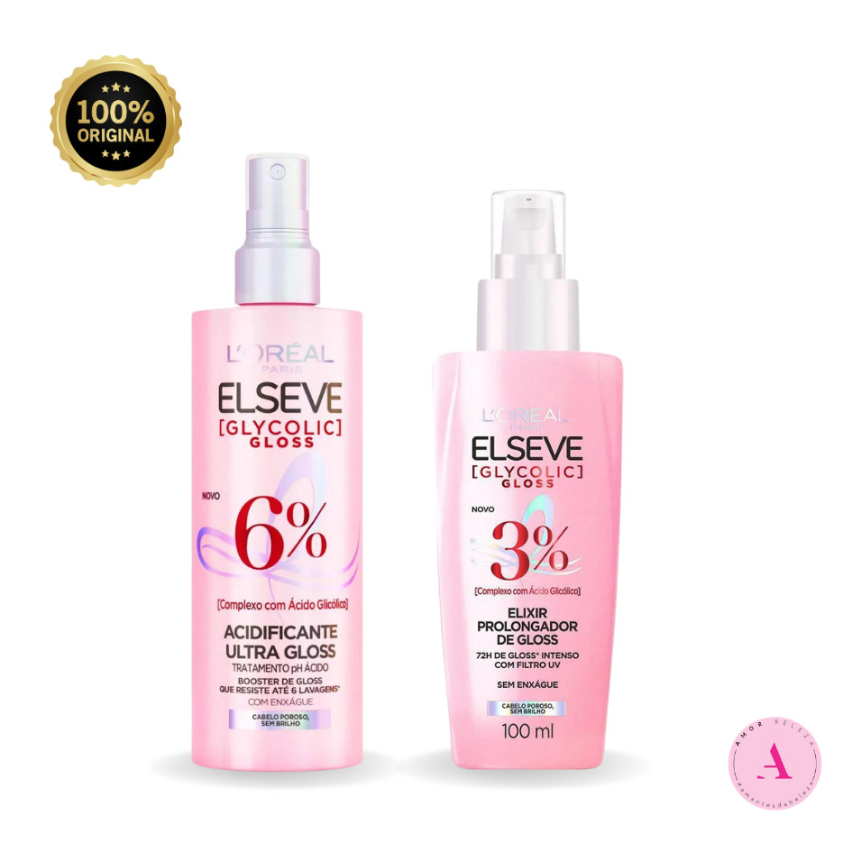 Kit Elseve Glicolic Gloss Sérum Elixir Prolongador 100 ml + Spray ...