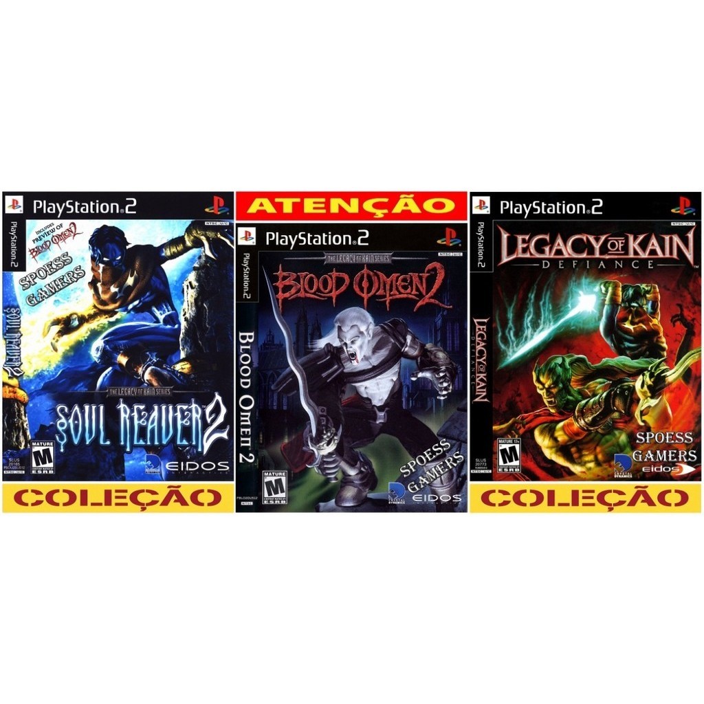 Soul Reaver Ps2 Legacy Of Kain Coleção (3 Dvds) Patch | Shopee Brasil