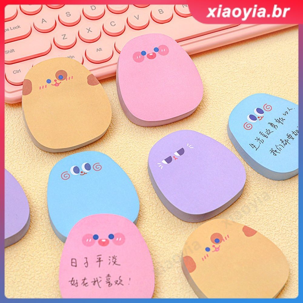 Bloco legal Material de escritório Decorativo Desenho animado Memo Nota ...