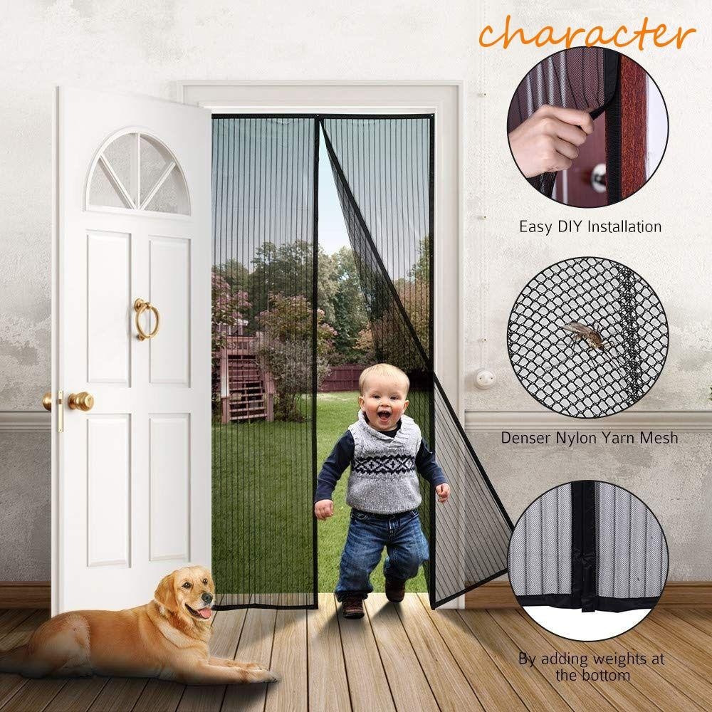 CHARACTER Mesh Cortinas De Porta , Tela De Fechamento Automático De ...